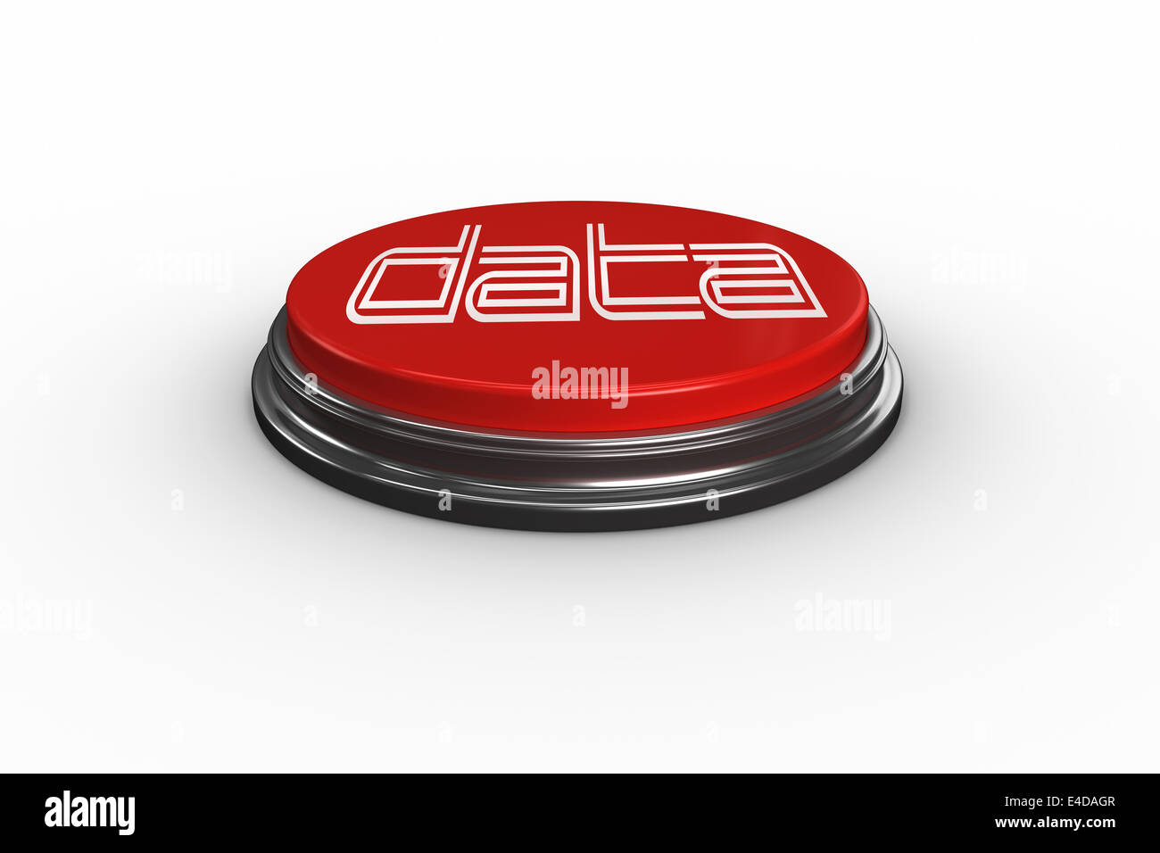 Data on digitally generated red push button Stock Photo - Alamy