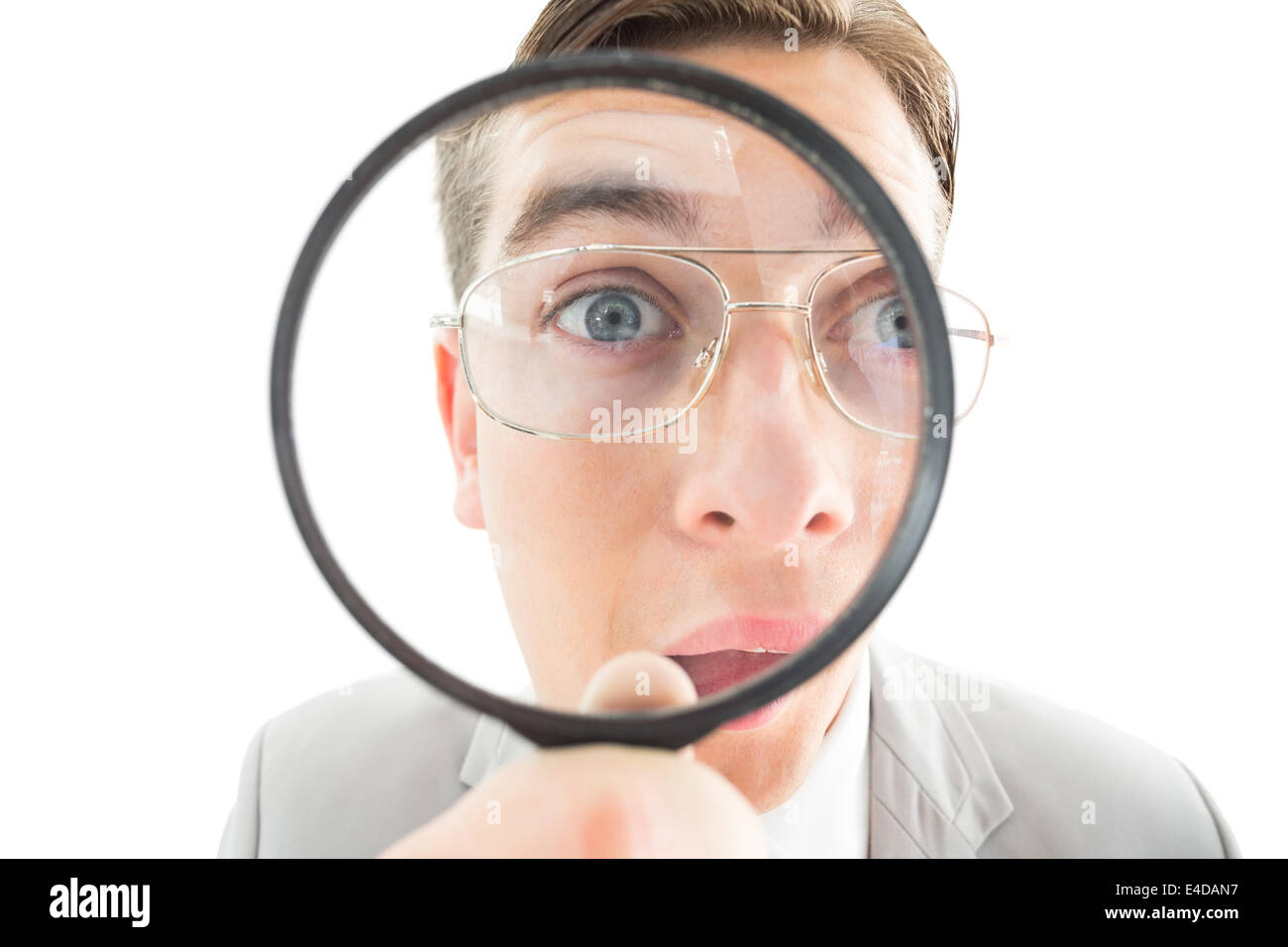 Magnifying glass reading adult hi-res stock photography and images - Alamy