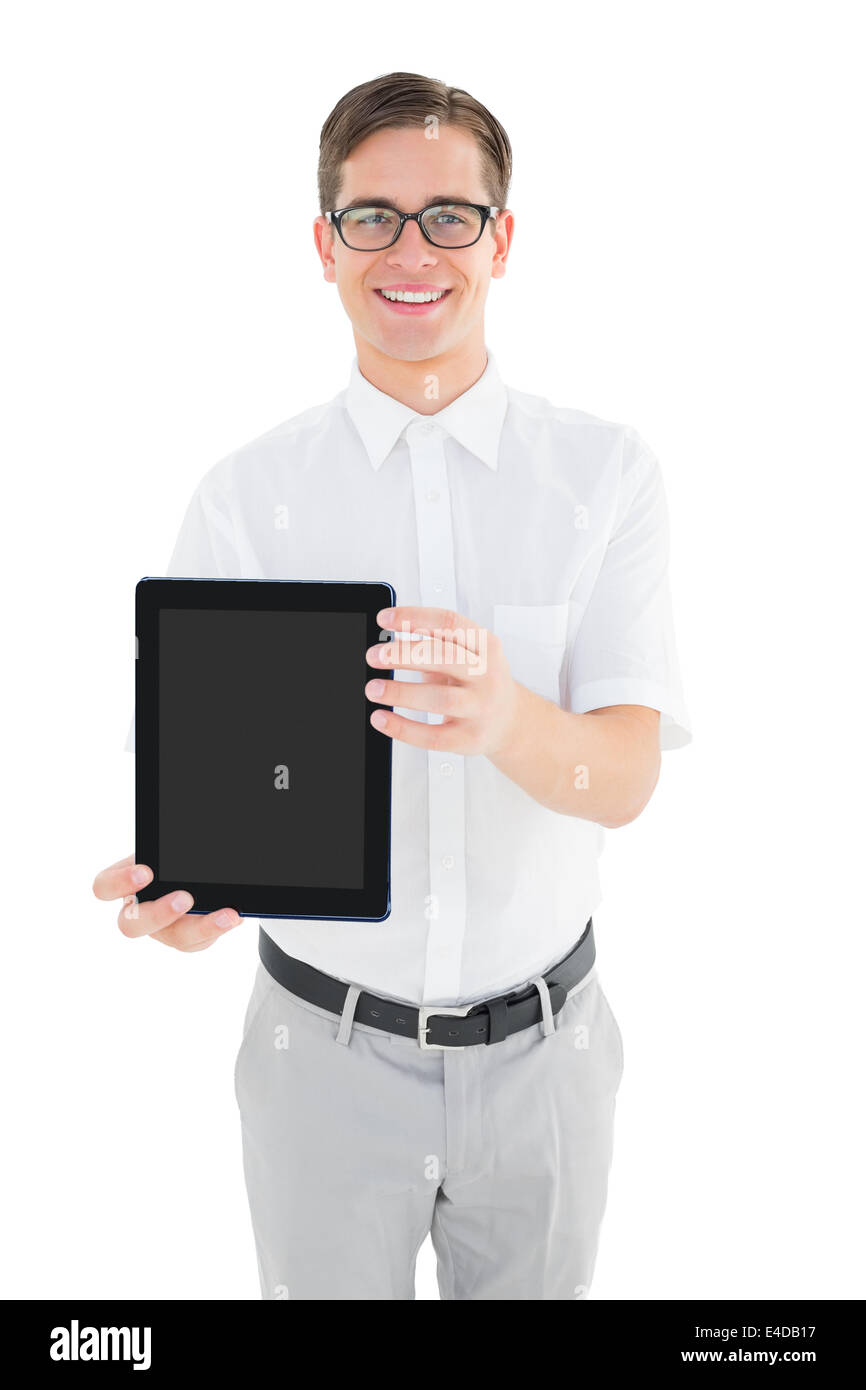 Man computer nerd tablet hi-res stock photography and images - Alamy