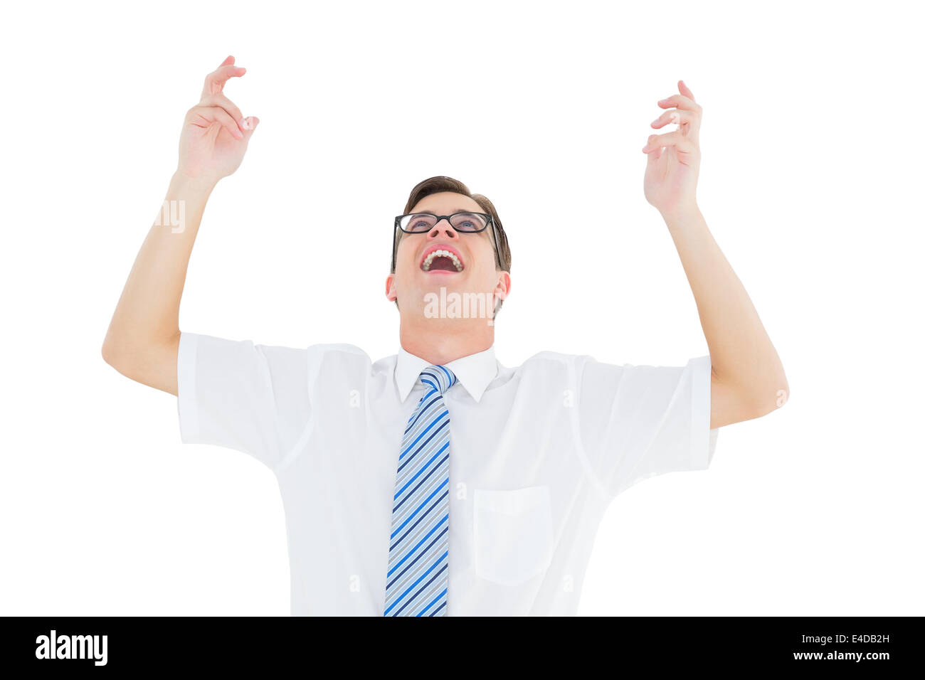 Businessman arms up hi-res stock photography and images - Alamy