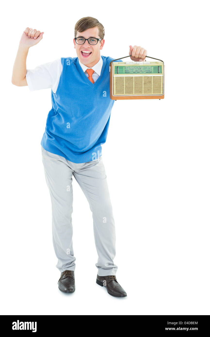 Listening music dancing caucasian Cut Out Stock Images & Pictures - Alamy