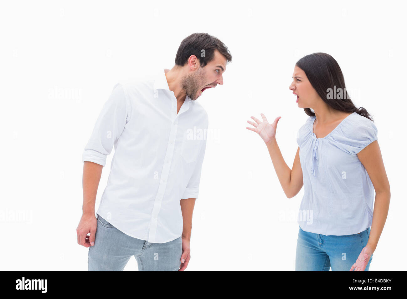 Shouting at each other hi-res stock photography and images - Alamy