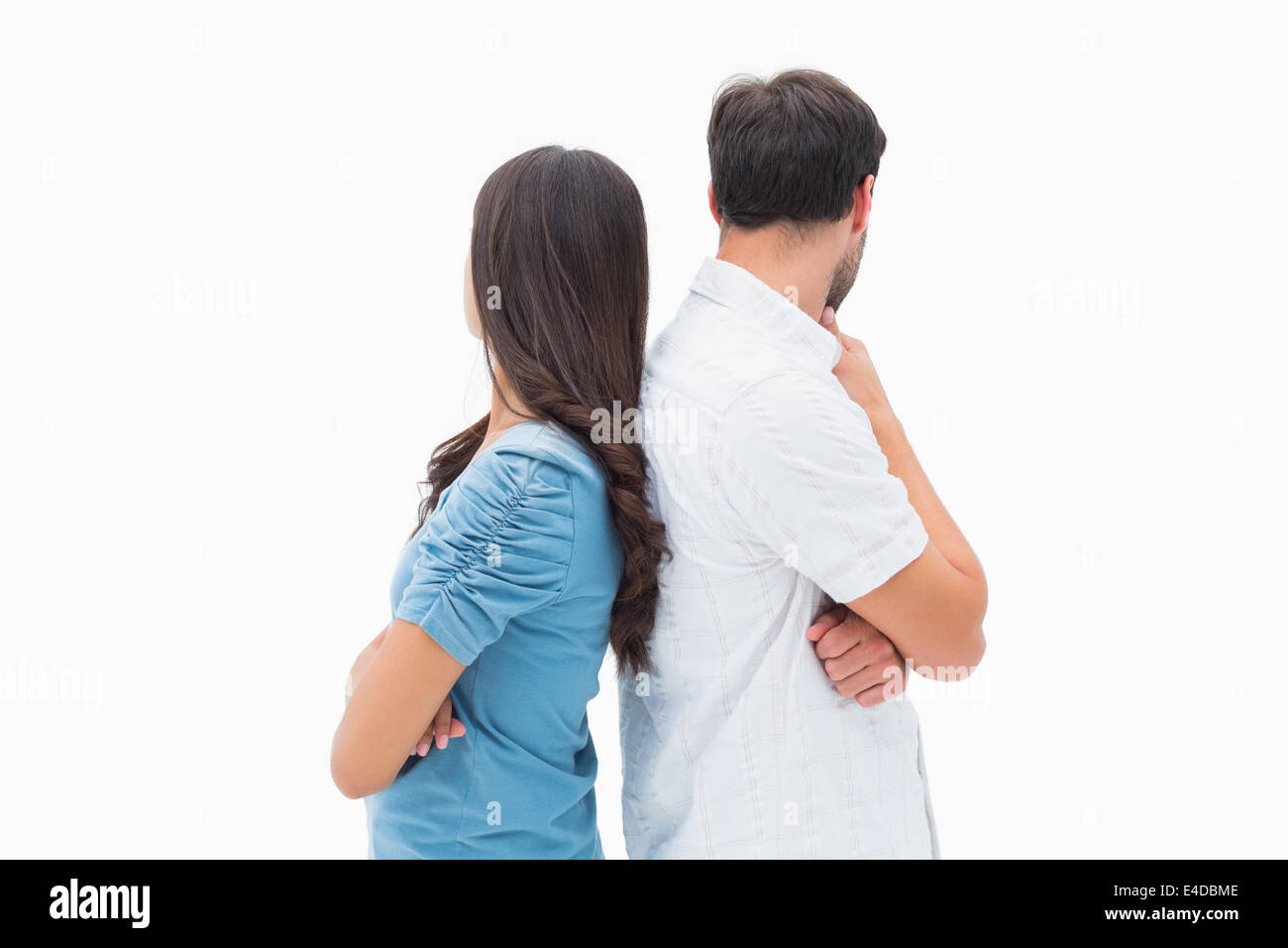 Upset couple not talking to each other after fight Stock Photo - Alamy