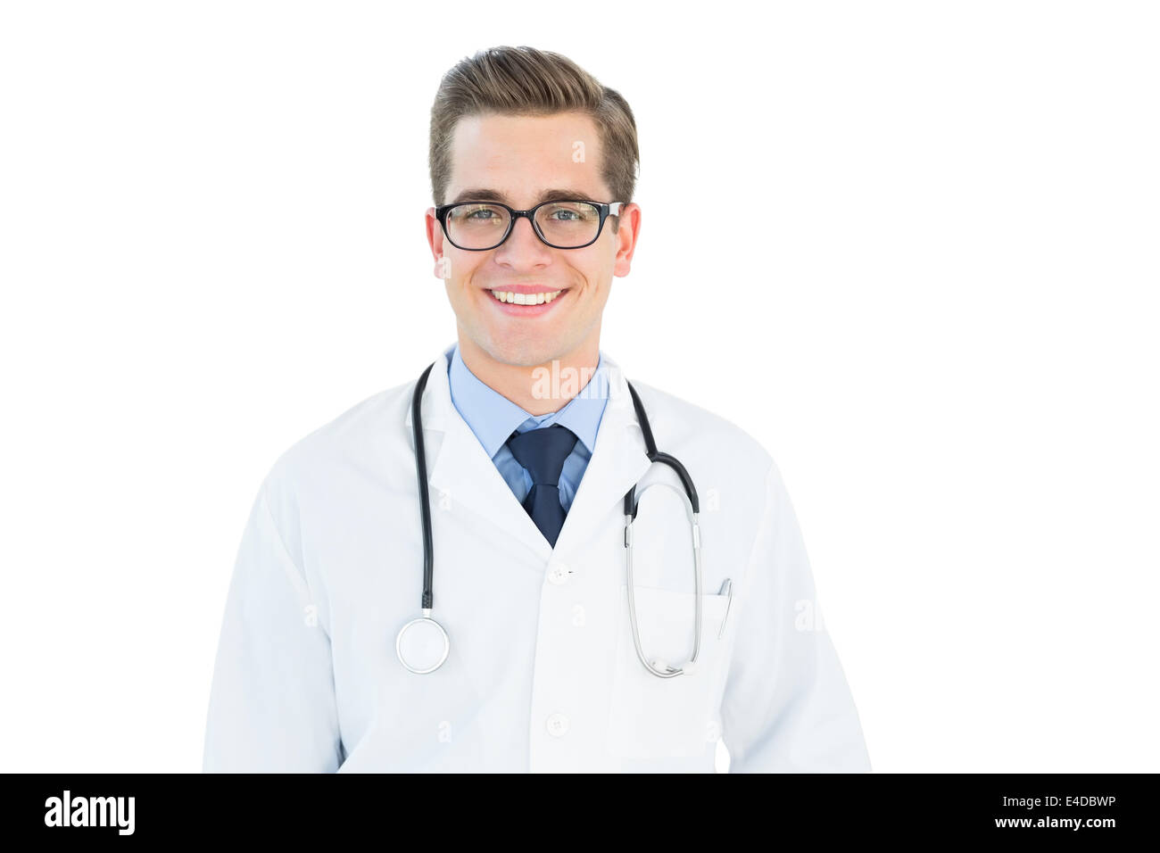 Handsome doctor smiling at camera Stock Photo - Alamy