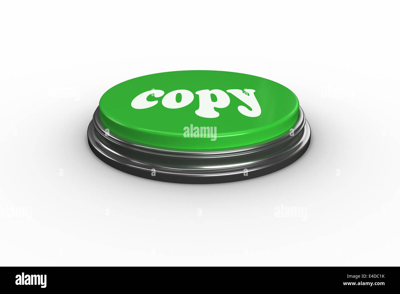 Copy on digitally generated green push button Stock Photo - Alamy