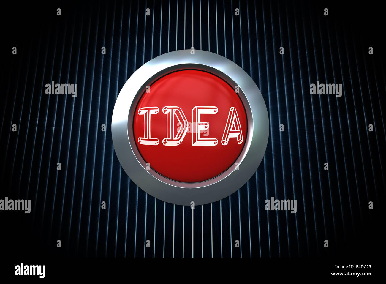 Idea on digitally generated red push button Stock Photo - Alamy