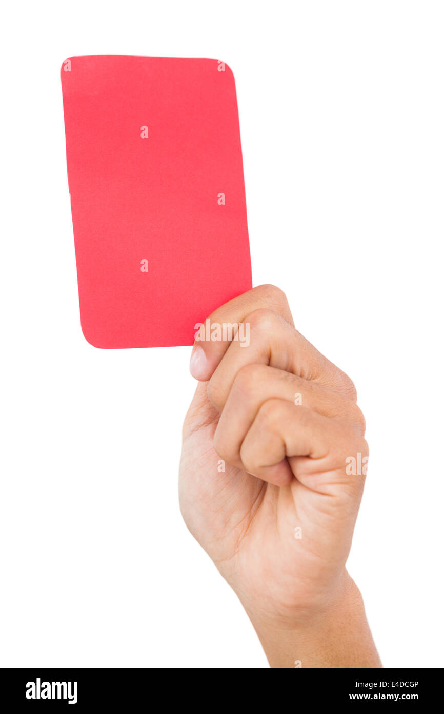 Hand holding up red card Stock Photo - Alamy Hand holding up red card Stock Photo - Alamy