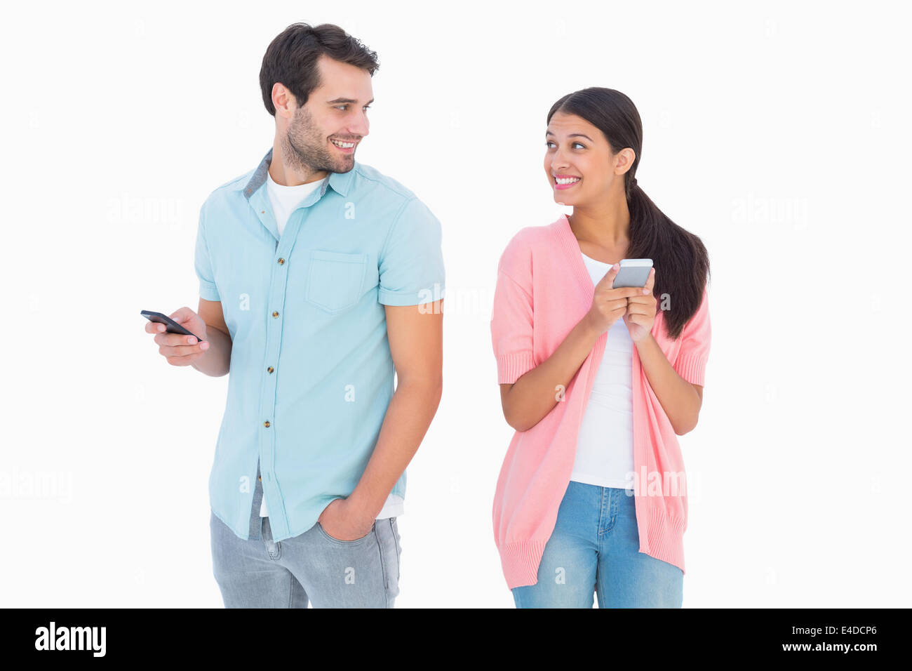 Typing text messages Cut Out Stock Images & Pictures - Alamy