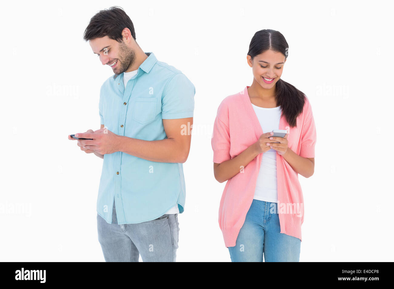 Woman sending messages smartphone hi-res stock photography and images ...