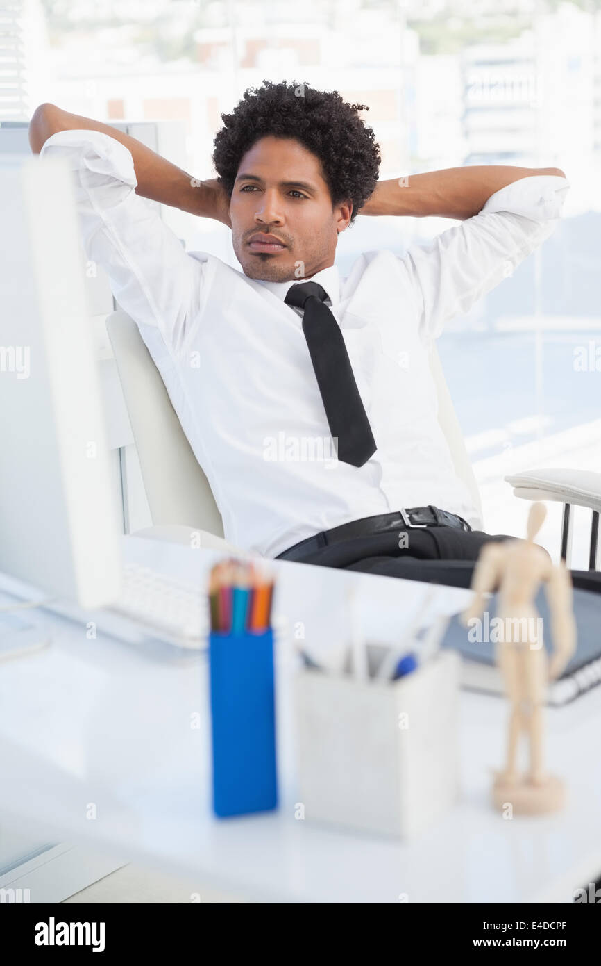 Businessman looking at computer hi-res stock photography and images - Alamy