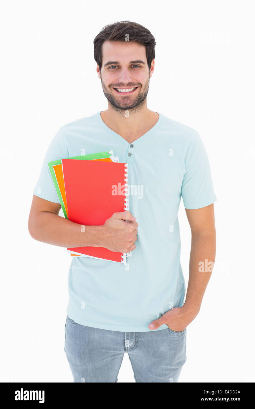 Happy handsome male student Cut Out Stock Images & Pictures - Alamy
