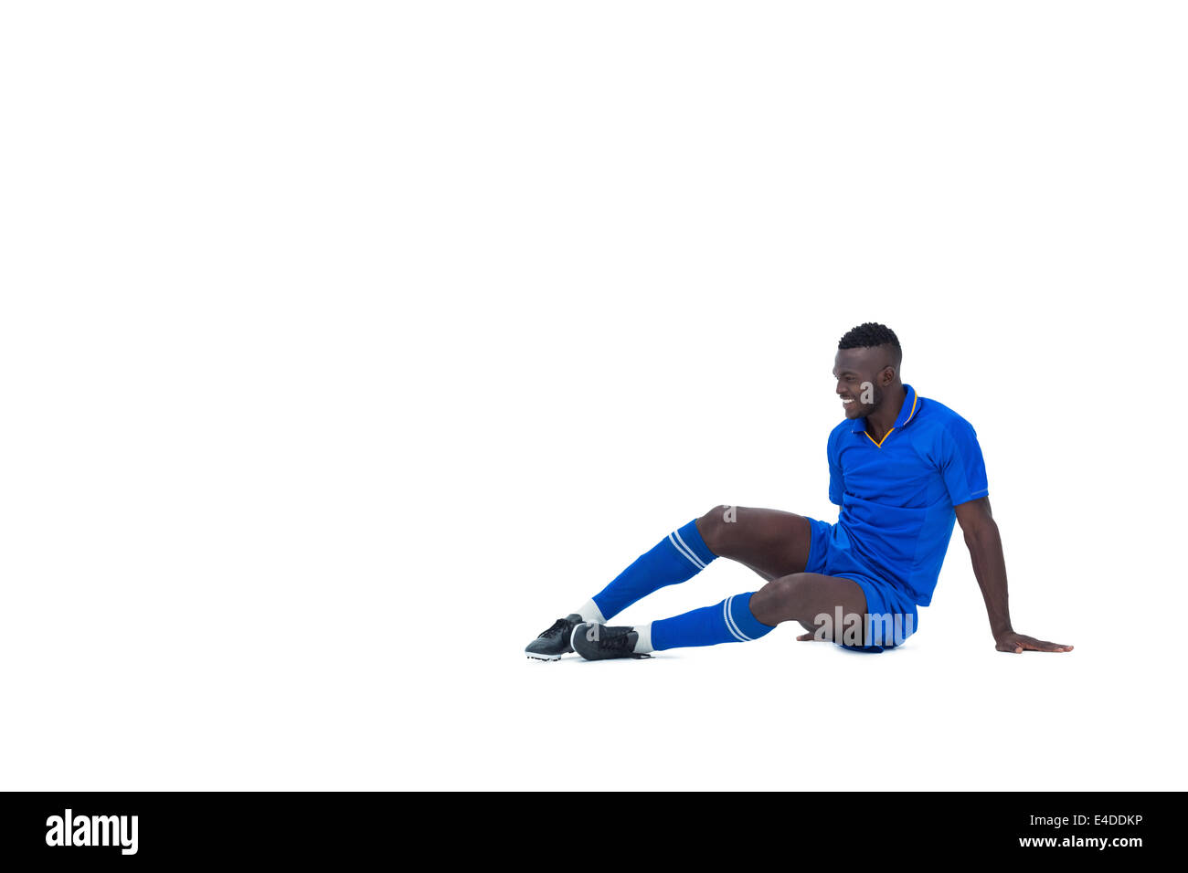 Smiling soccer player in Cut Out Stock Images & Pictures - Alamy