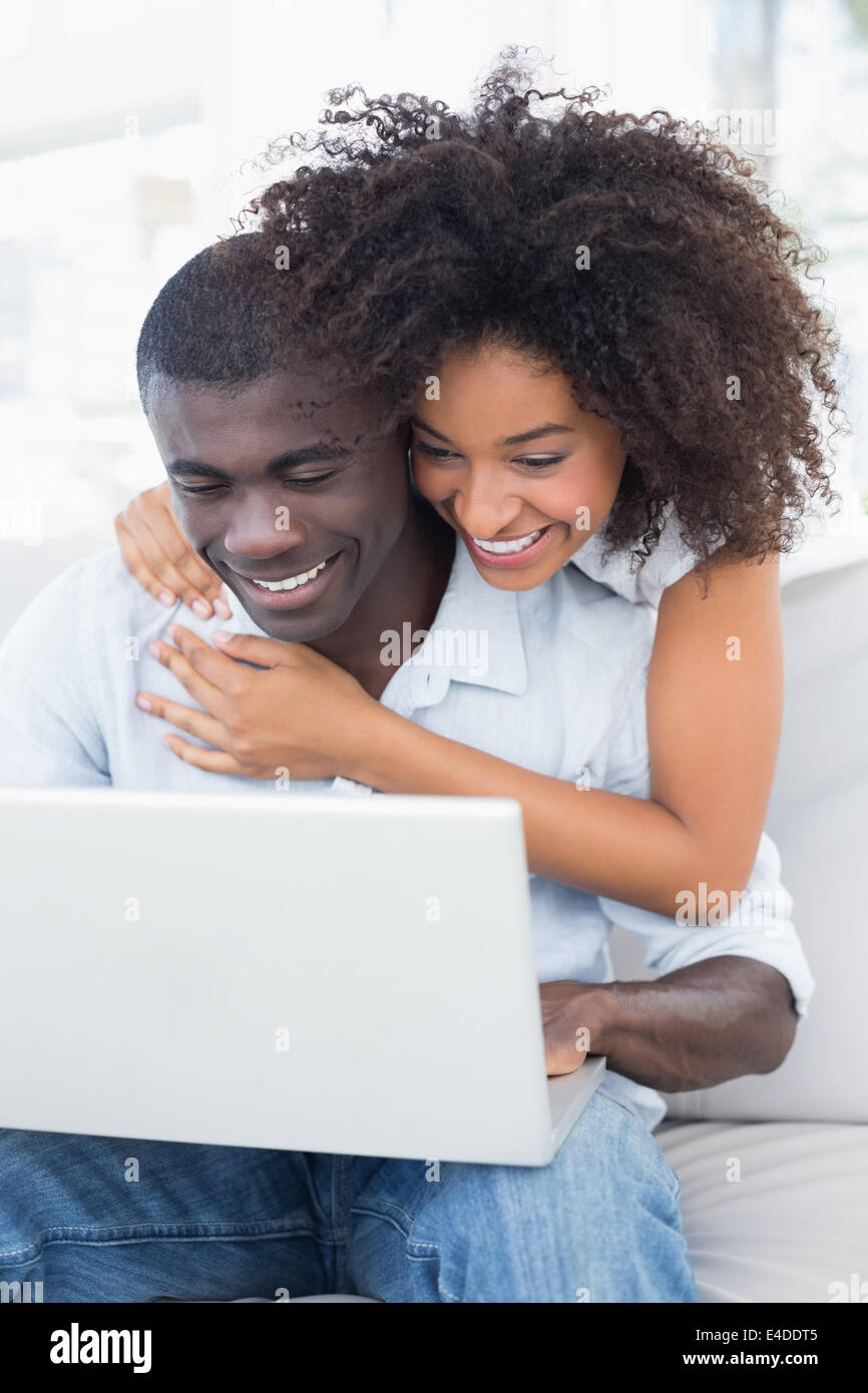 Hug laptop hi-res stock photography and images - Alamy