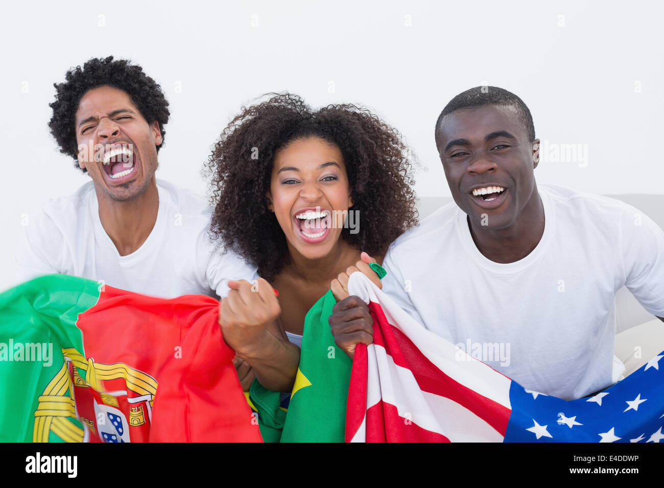 Football fans flags hi-res stock photography and images - Alamy