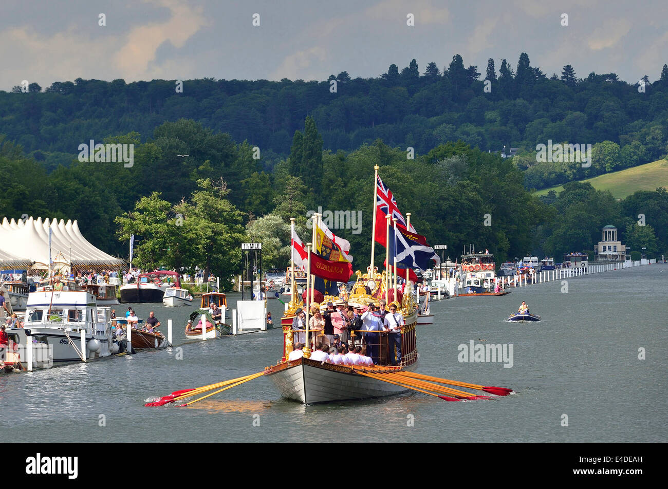 Gloriana, the rowing barge built for the Queen's Diamond Jubilee, n a ...
