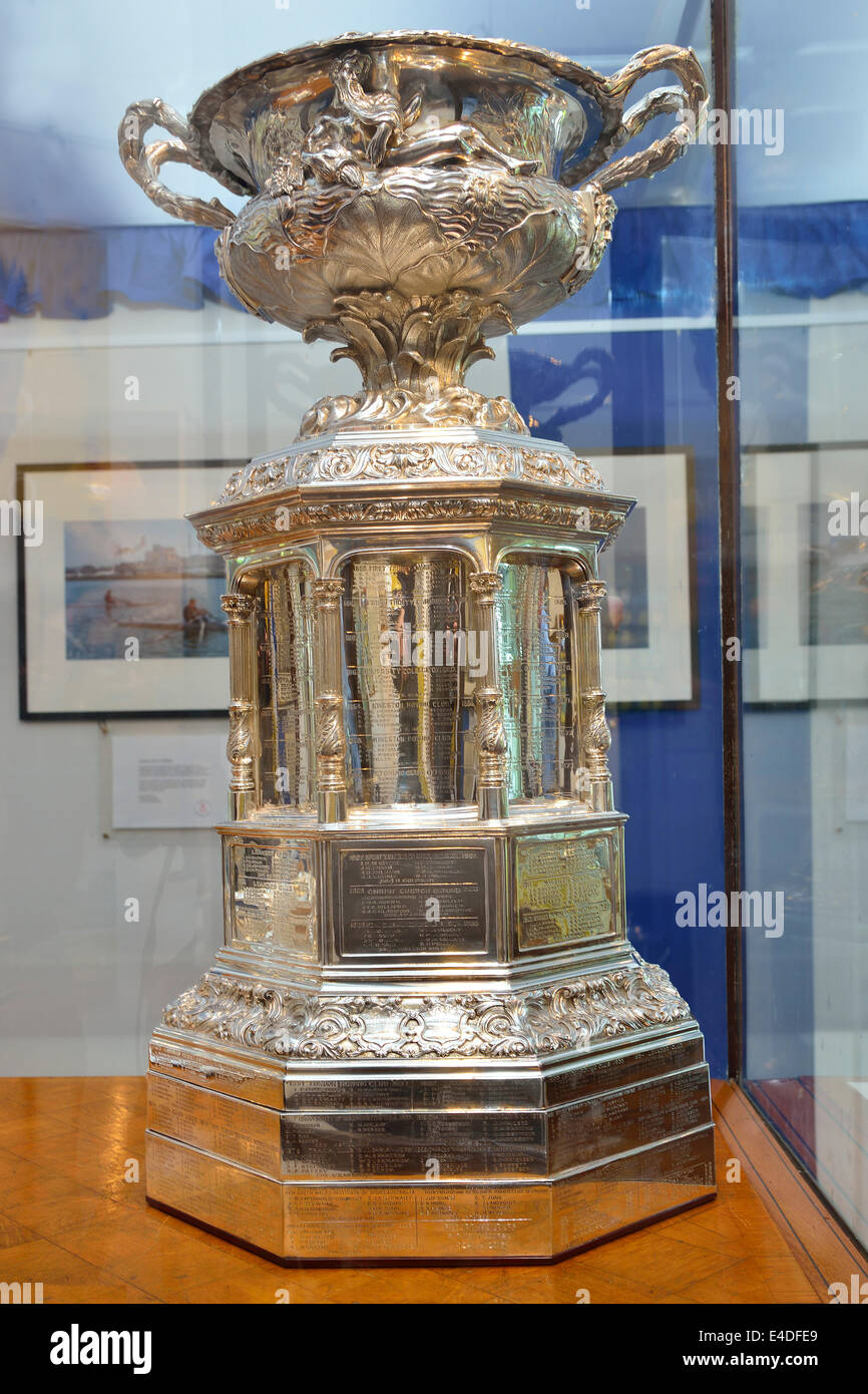 Grand Challenge Cup with its old base seen in the Prize Tent in the Stewards Enclosure at the ...