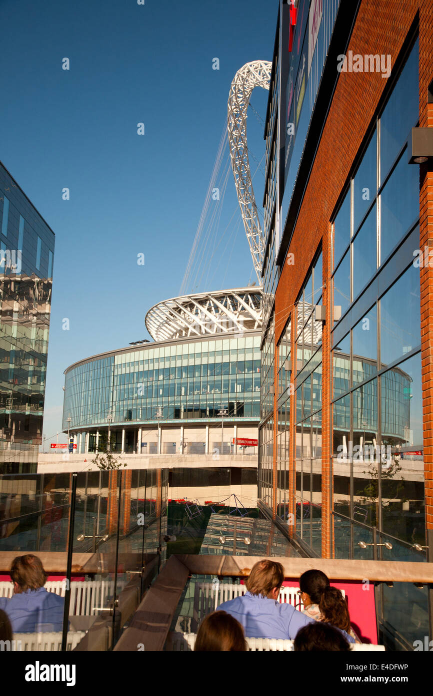 Designer outlet with Wembley stadium in the back,London,UK Stock Photo ...