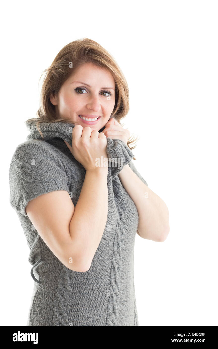 Portrait woman in warm clothing hi-res stock photography and images - Alamy