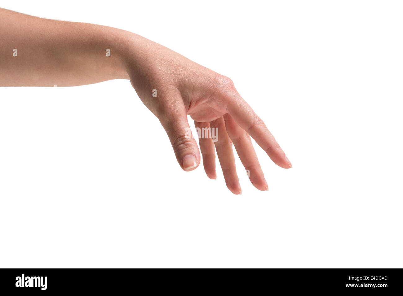 Female hand being held out Stock Photo - Alamy