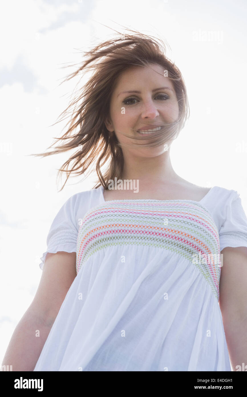 Woman sky hi-res stock photography and images - Alamy