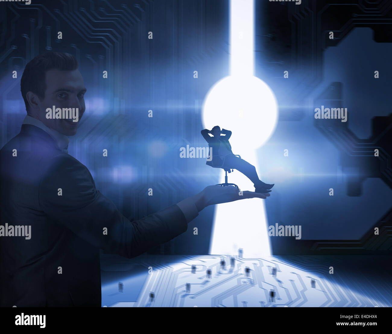 3d man relaxing in chair hi-res stock photography and images - Alamy