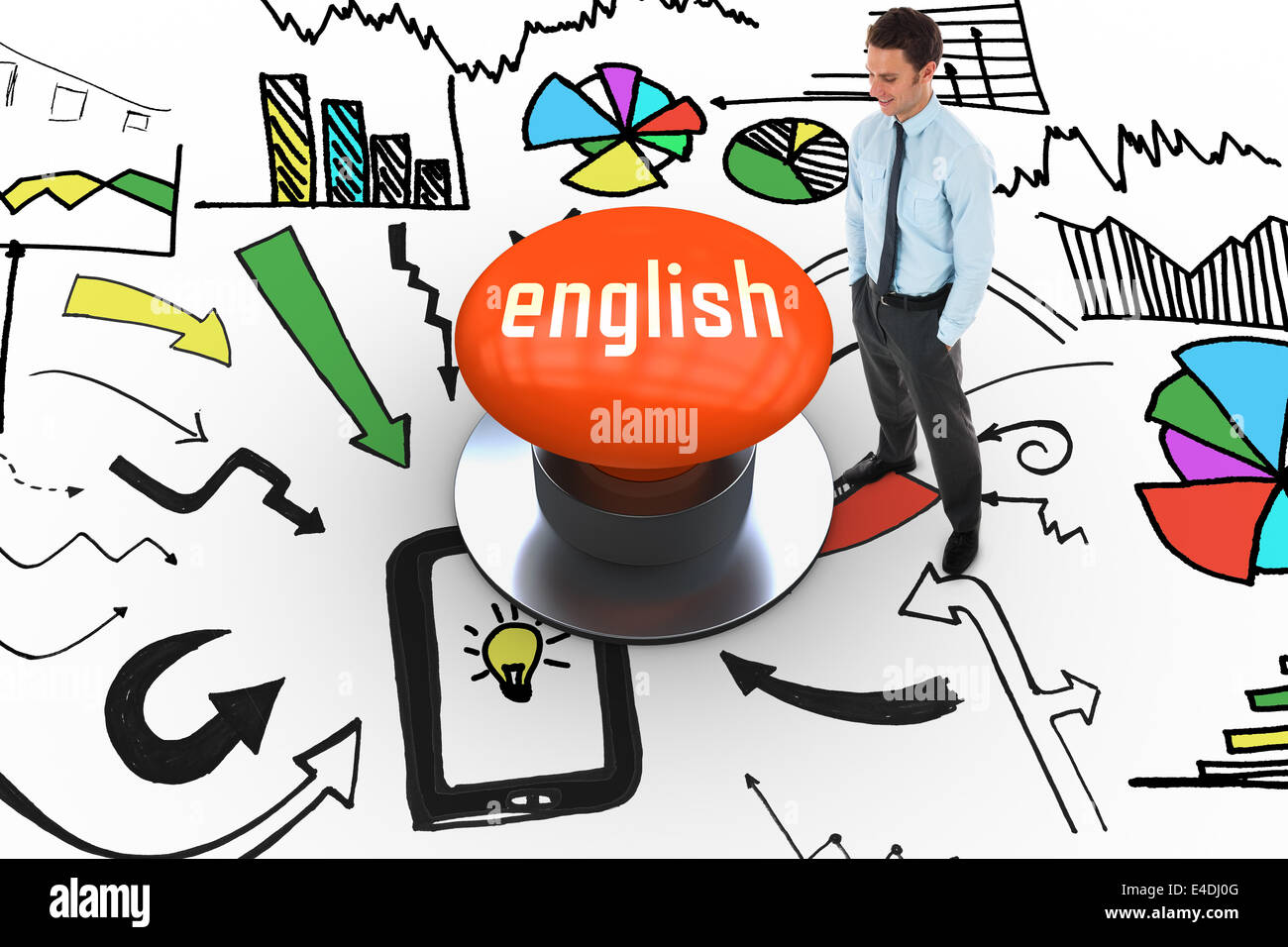 English language button hi-res stock photography and images - Alamy