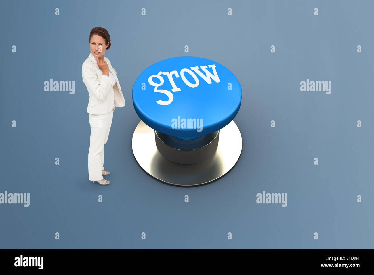 Grow against grey vignette Stock Photo - Alamy