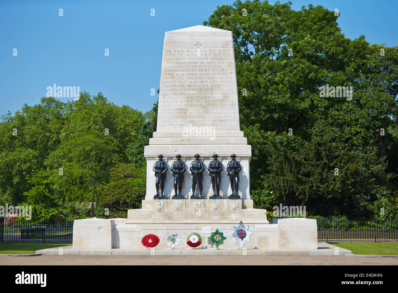 General view of the Guards Memorial in Horse Guards Parade, London ...