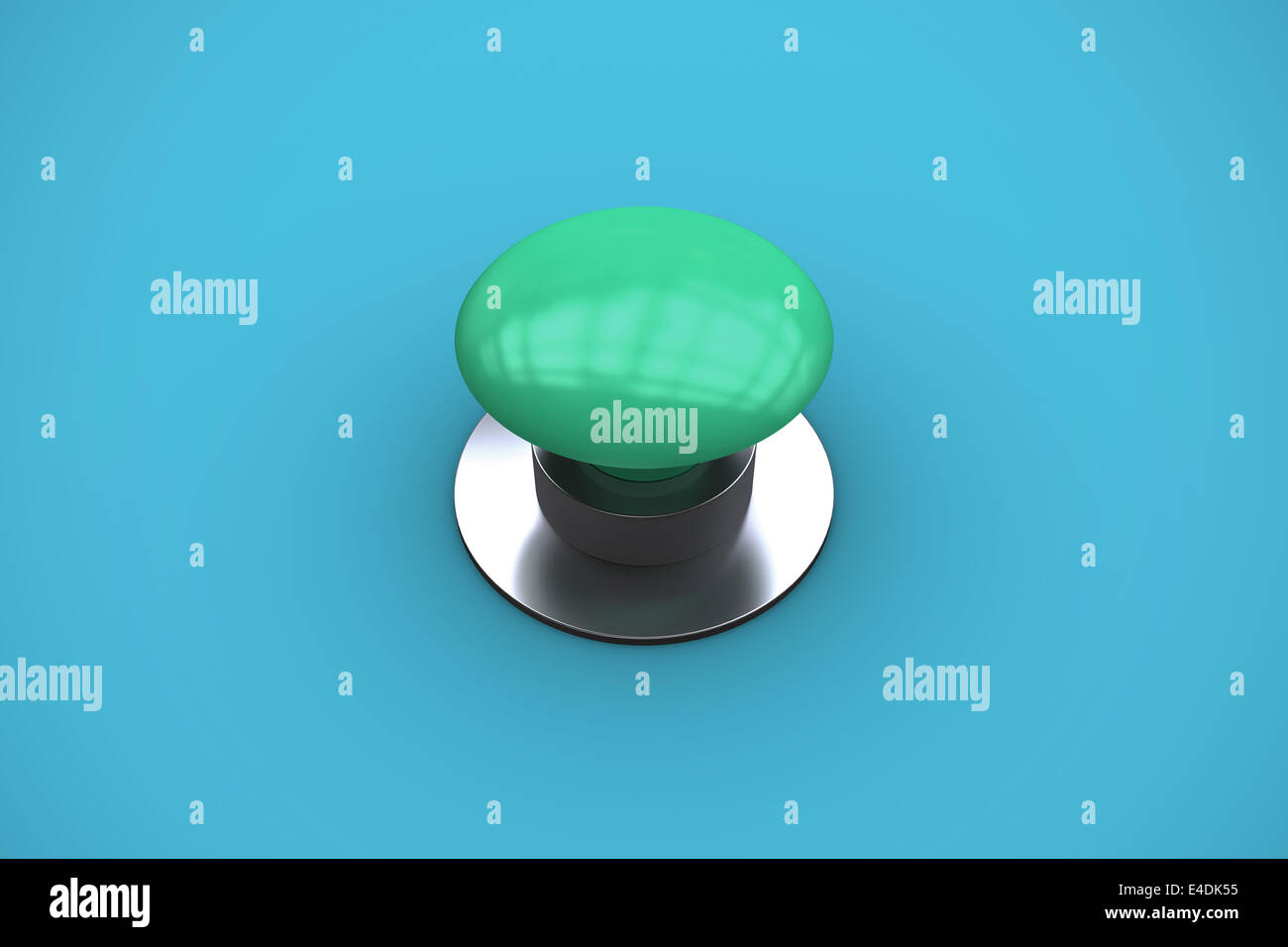 Composite image of digitally generated green push button Stock Photo ...