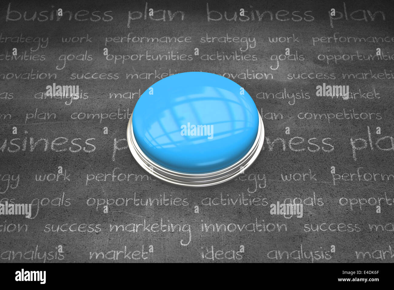 Composite image of shiny blue push button Stock Photo - Alamy