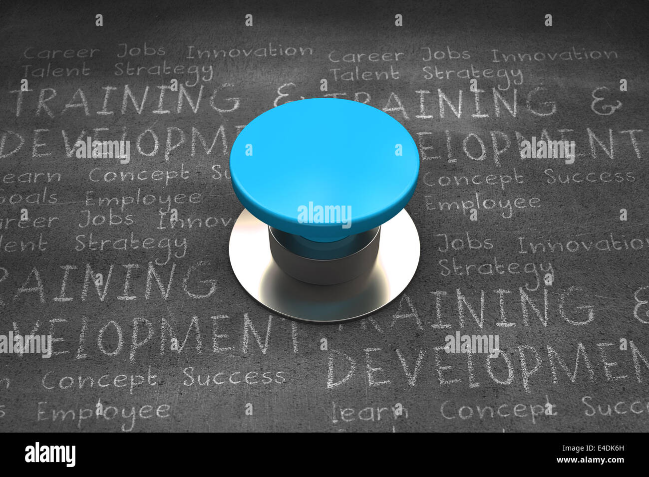 Composite image of blue push button Stock Photo - Alamy