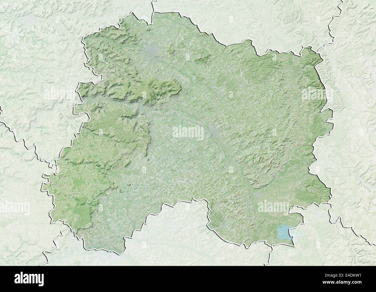 Departement of Marne, France, Relief Map Stock Photo - Alamy