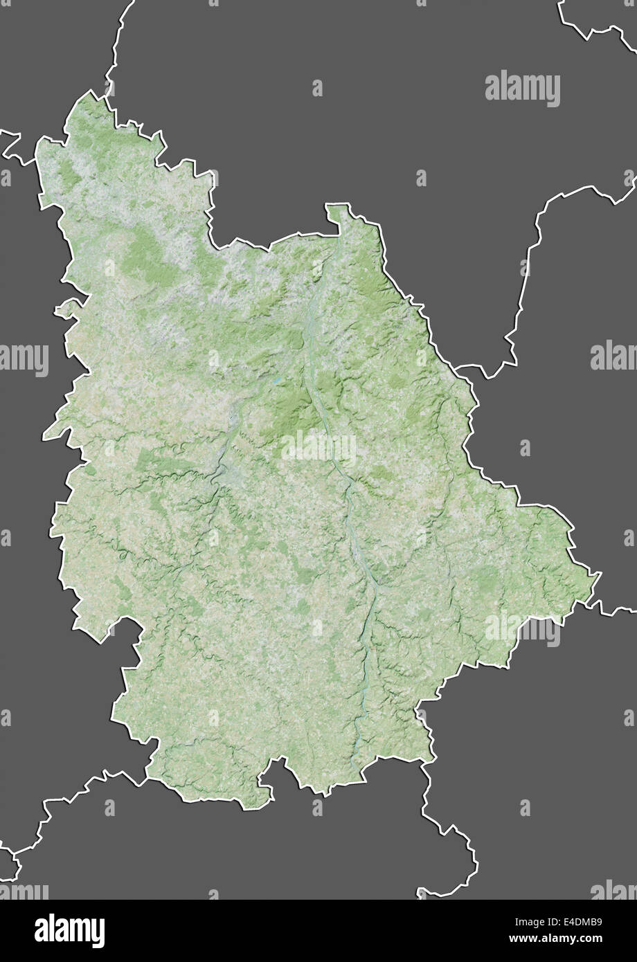 Departement of Vienne, France, Relief Map Stock Photo - Alamy