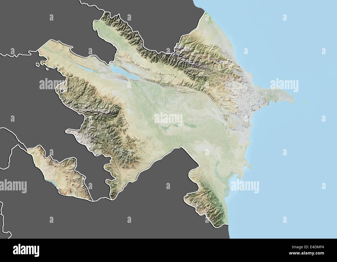 Map satellite geography azerbaijan hi-res stock photography and images - Alamy