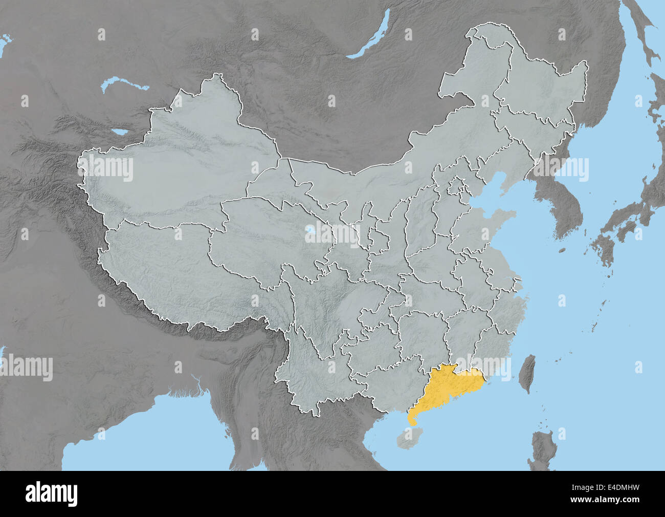 Guangdong map hi-res stock photography and images - Alamy