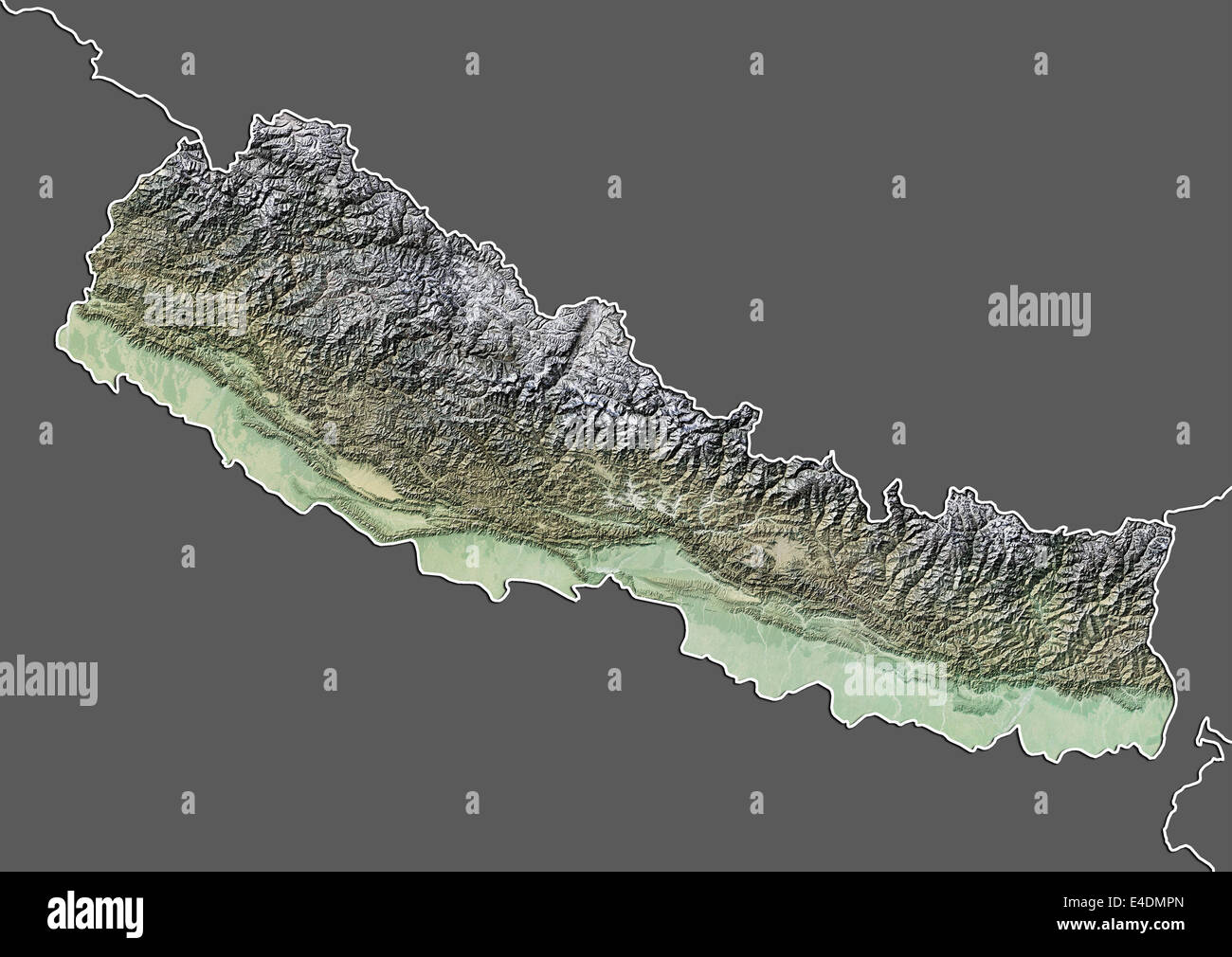 Satellite image of nepal hi-res stock photography and images - Alamy