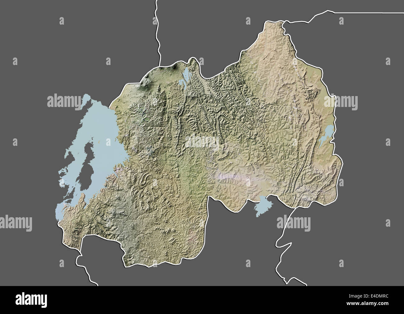 Rwanda map satellite geography hi-res stock photography and images - Alamy