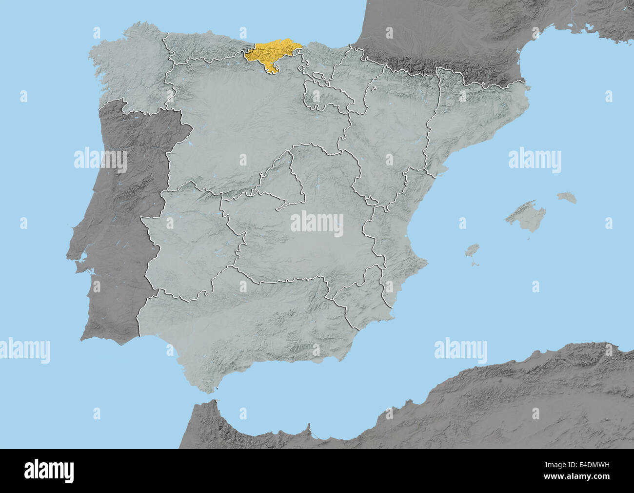 Cantabria map hi-res stock photography and images - Alamy