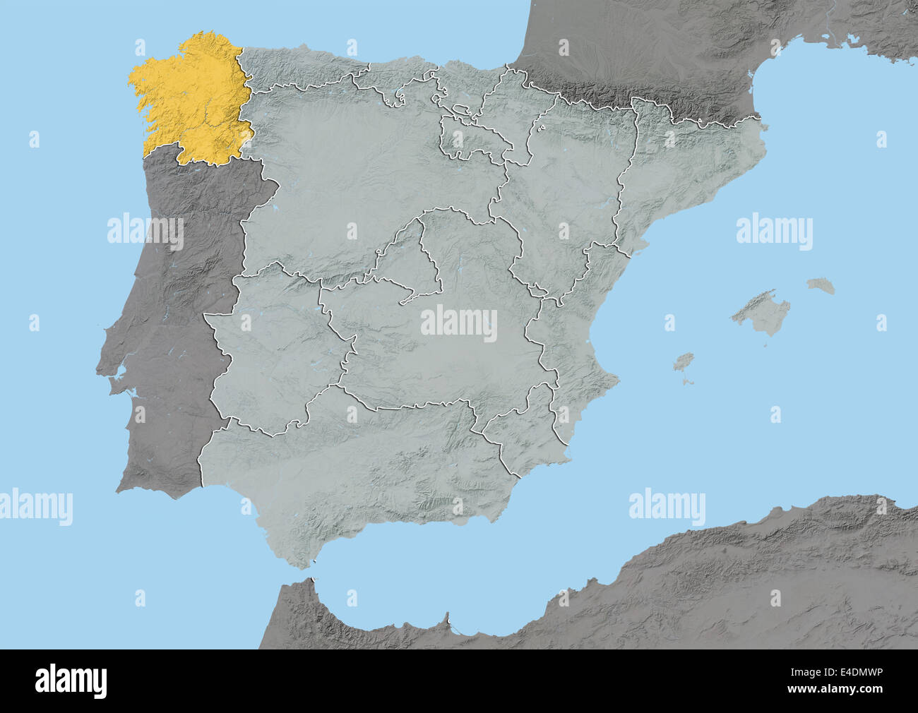 Map of galicia hi-res stock photography and images - Alamy