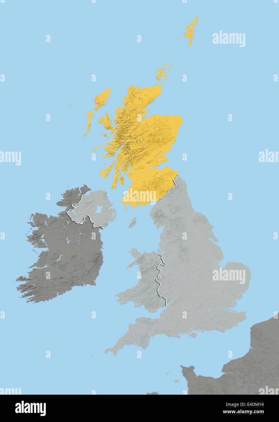 Relief map of scotland hi-res stock photography and images - Alamy