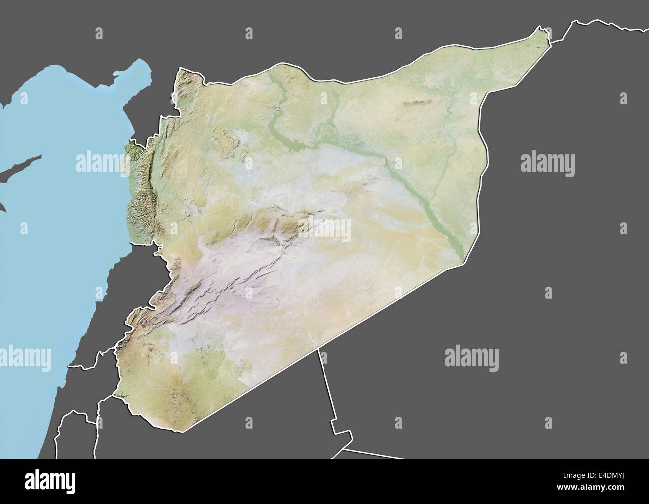 Syria map hi-res stock photography and images - Alamy