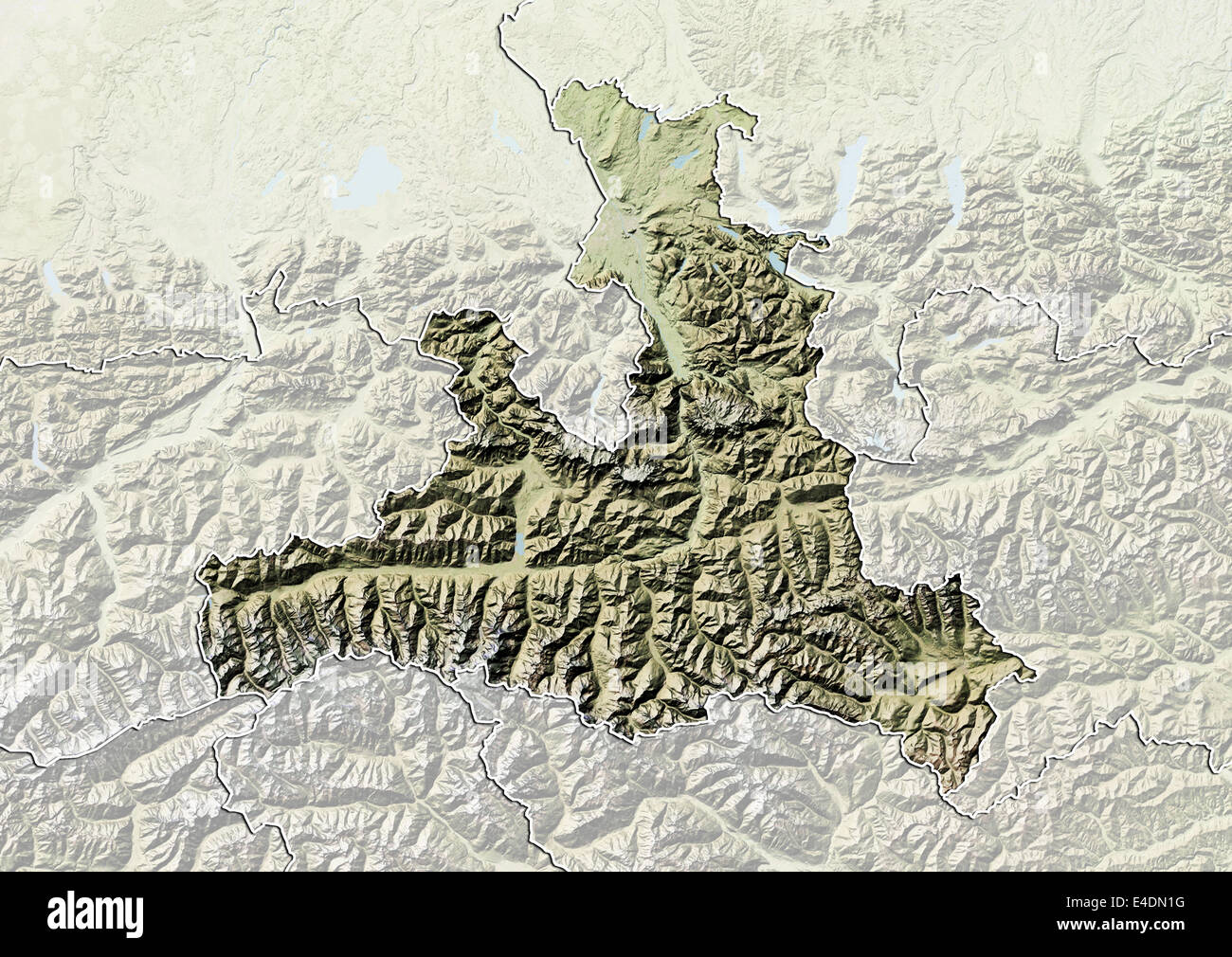 State of Salzburg, Austria, Relief Map Stock Photo - Alamy
