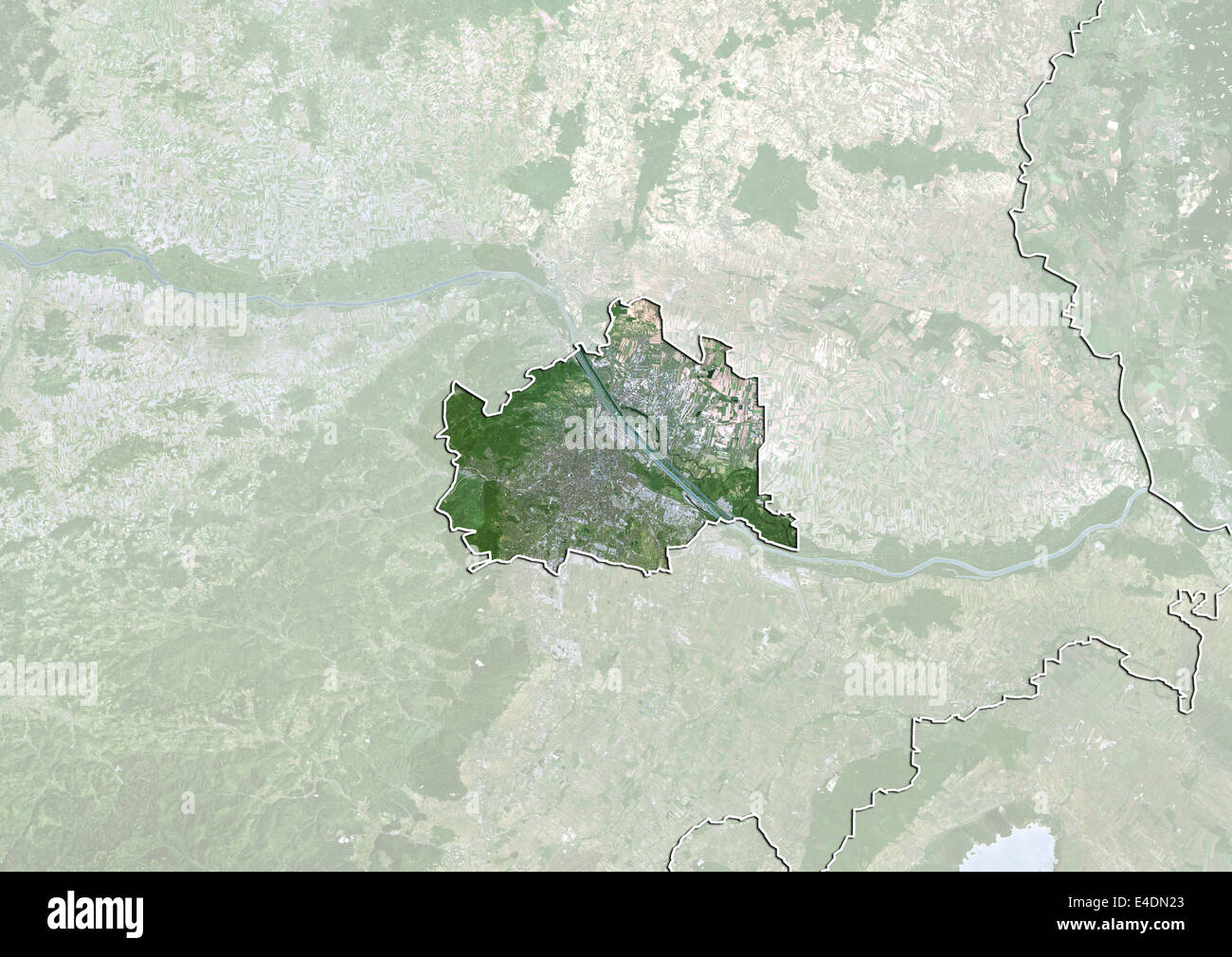 Map vienna austria satellite view hi-res stock photography and images ...