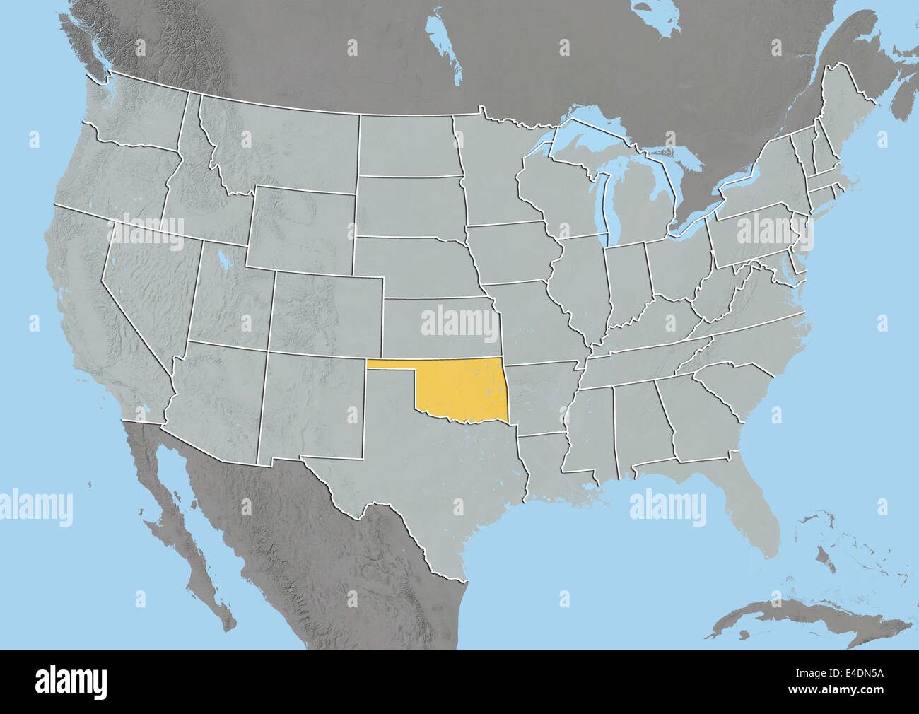 Oklahoma state map hi-res stock photography and images - Alamy