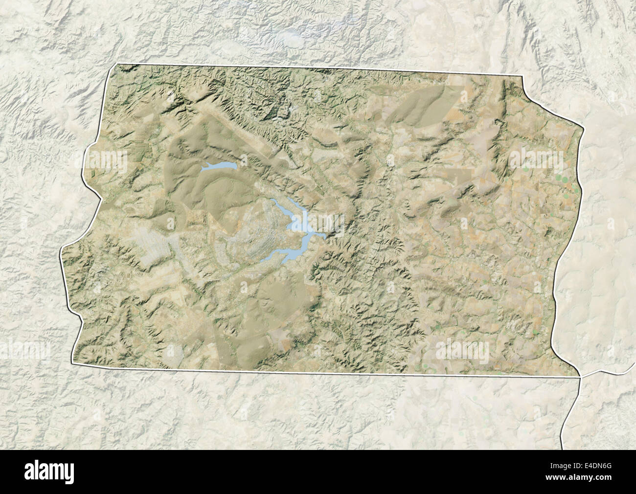 State of Federal District , Brazil, Relief Map Stock Photo - Alamy