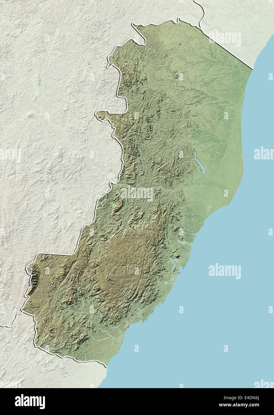 State of Espirito Santo, Brazil, Relief Map Stock Photo - Alamy