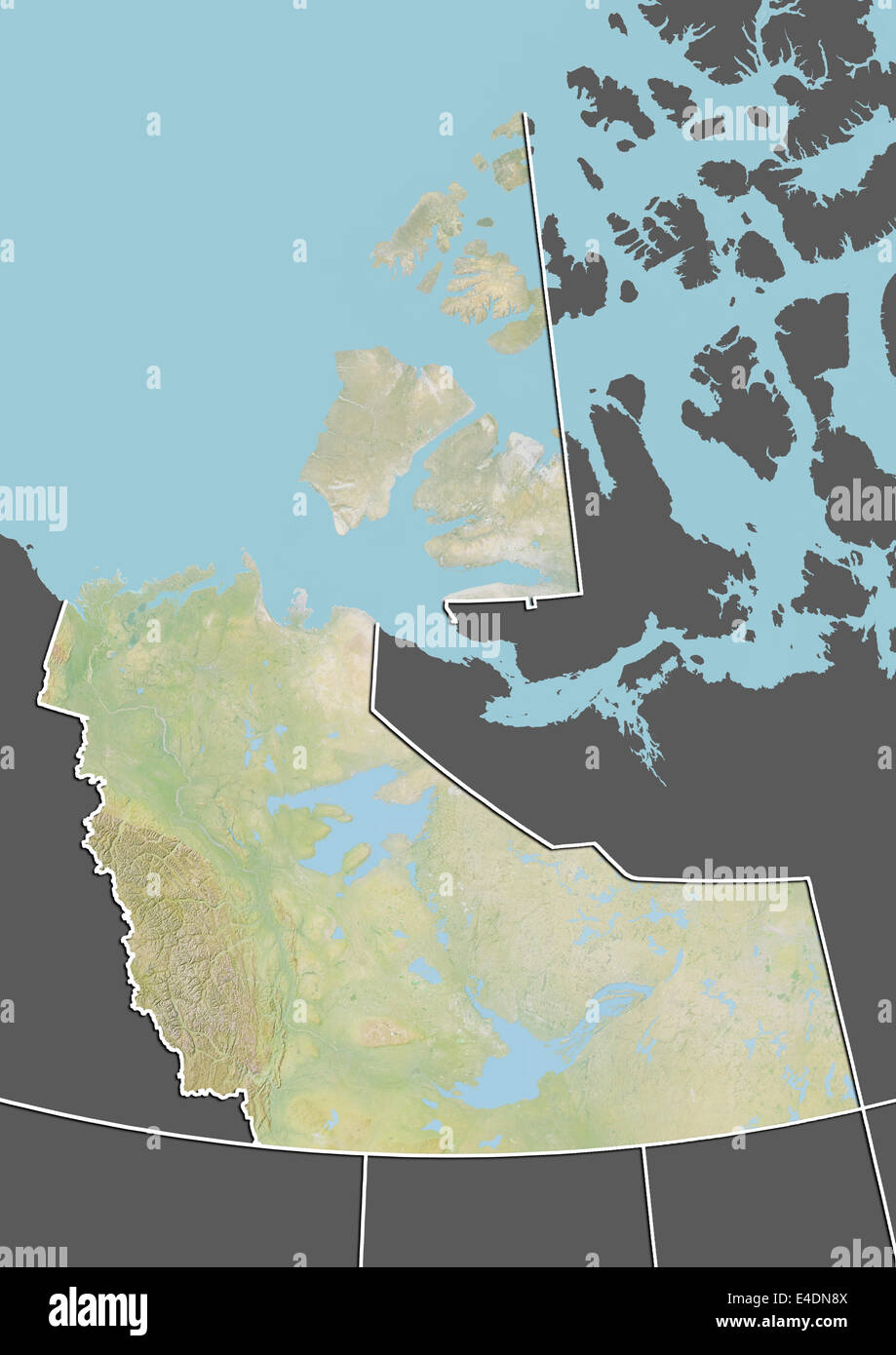 Aerial view yellowknife northwest territories hi-res stock photography ...