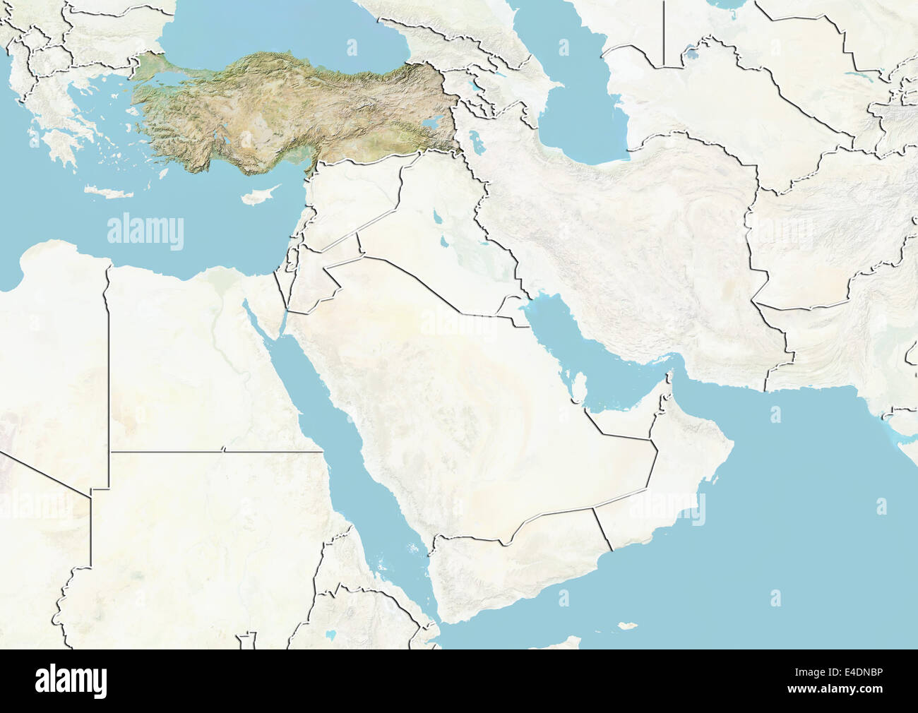 Turkey map physical hi-res stock photography and images - Alamy