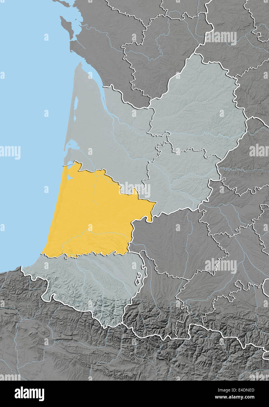 Landes map hi-res stock photography and images - Alamy