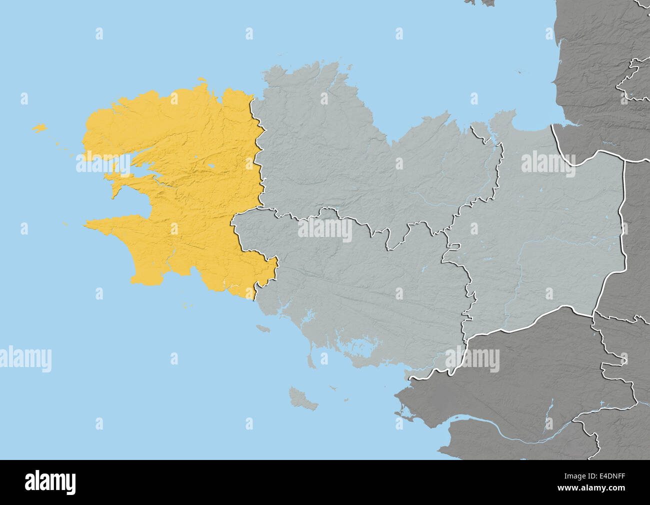 Map of finistere hi-res stock photography and images - Alamy